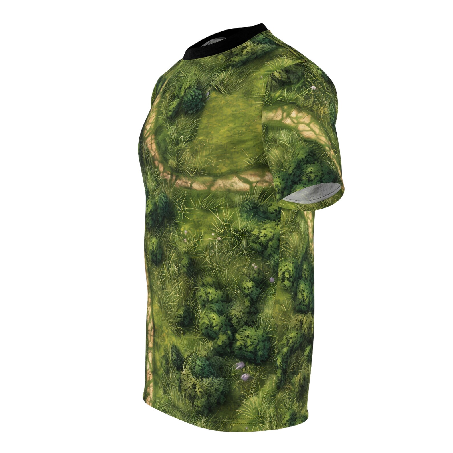 VTT - Map Asymmetrical Pattern on AOP Shirt - Field Path All Over Print ...