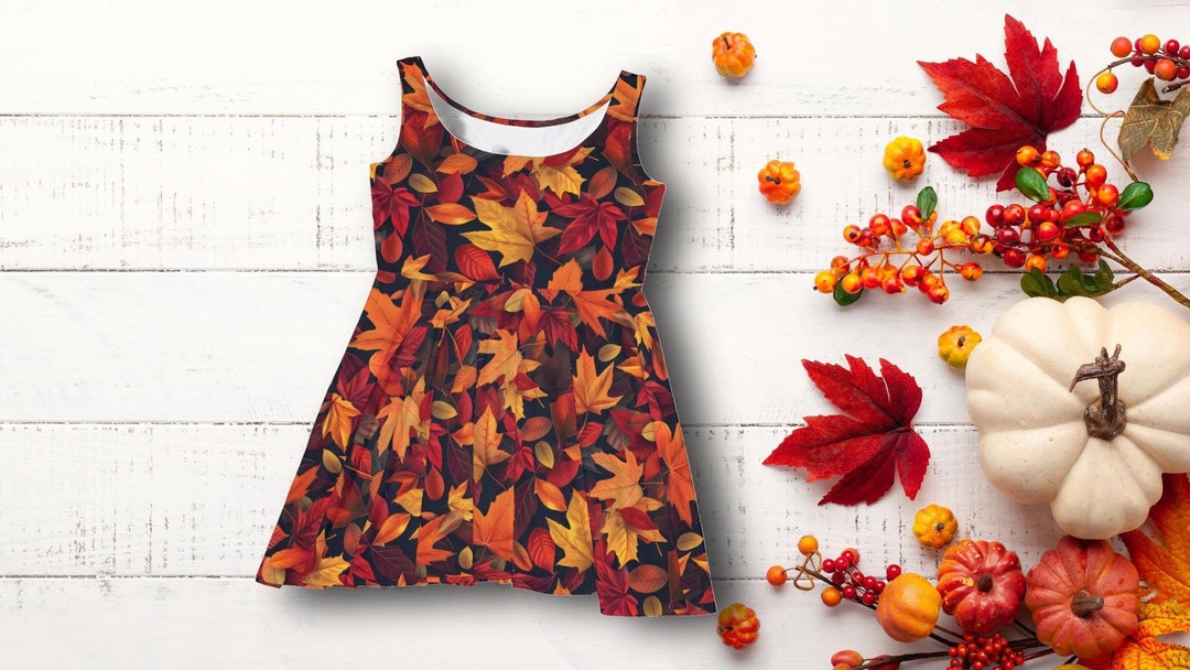 Fall Foliage - Autumn Colors AOP Dress - All Over Print Skate Dress ...