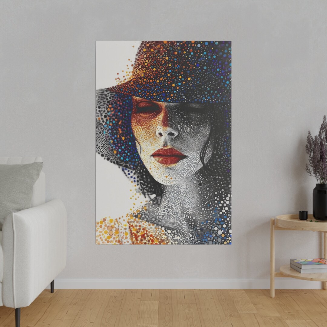 Effervescent Daydream - Pointillism Painting of a Woman - Portrait of a ...