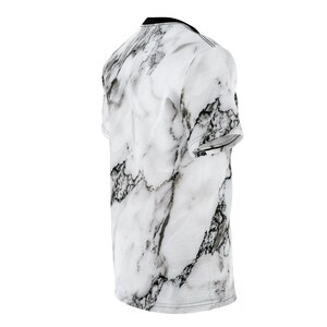 The Classic - White and Black Marble AOP Tee Shirt - All Over Print T ...