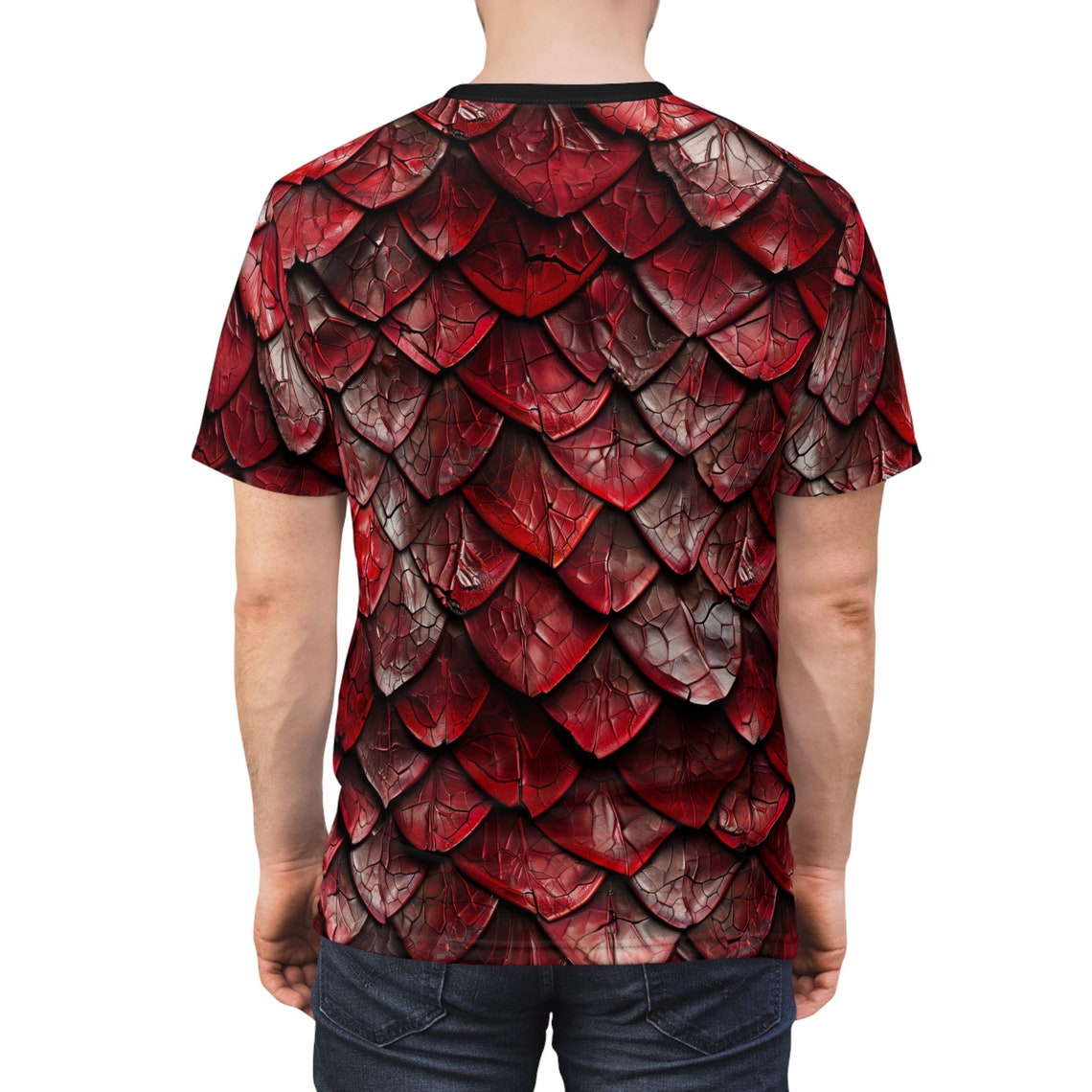 Battle Series: Red Dragon Scales AOP Tee Shirt All Over Print T-shirt ...