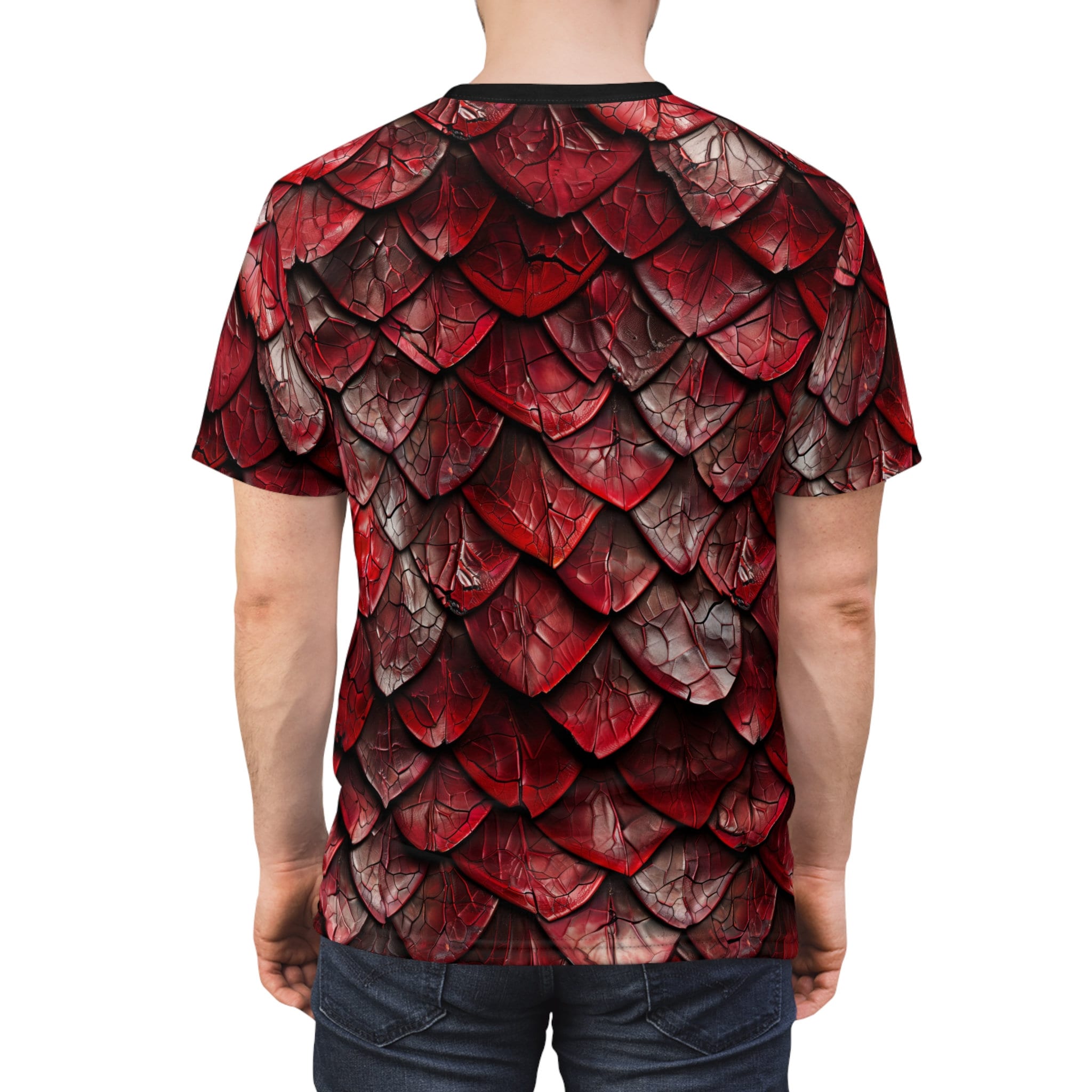 Battle Series: Red Dragon Scales AOP Tee Shirt - All Over Print T-shirt ...