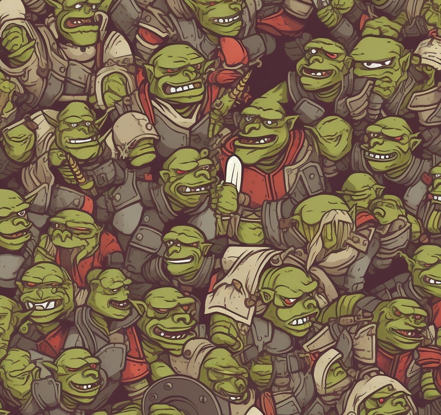 Orks Everywhere Orks All Over Print T-shirt AOP Tee Shirt Orcs Doing ...