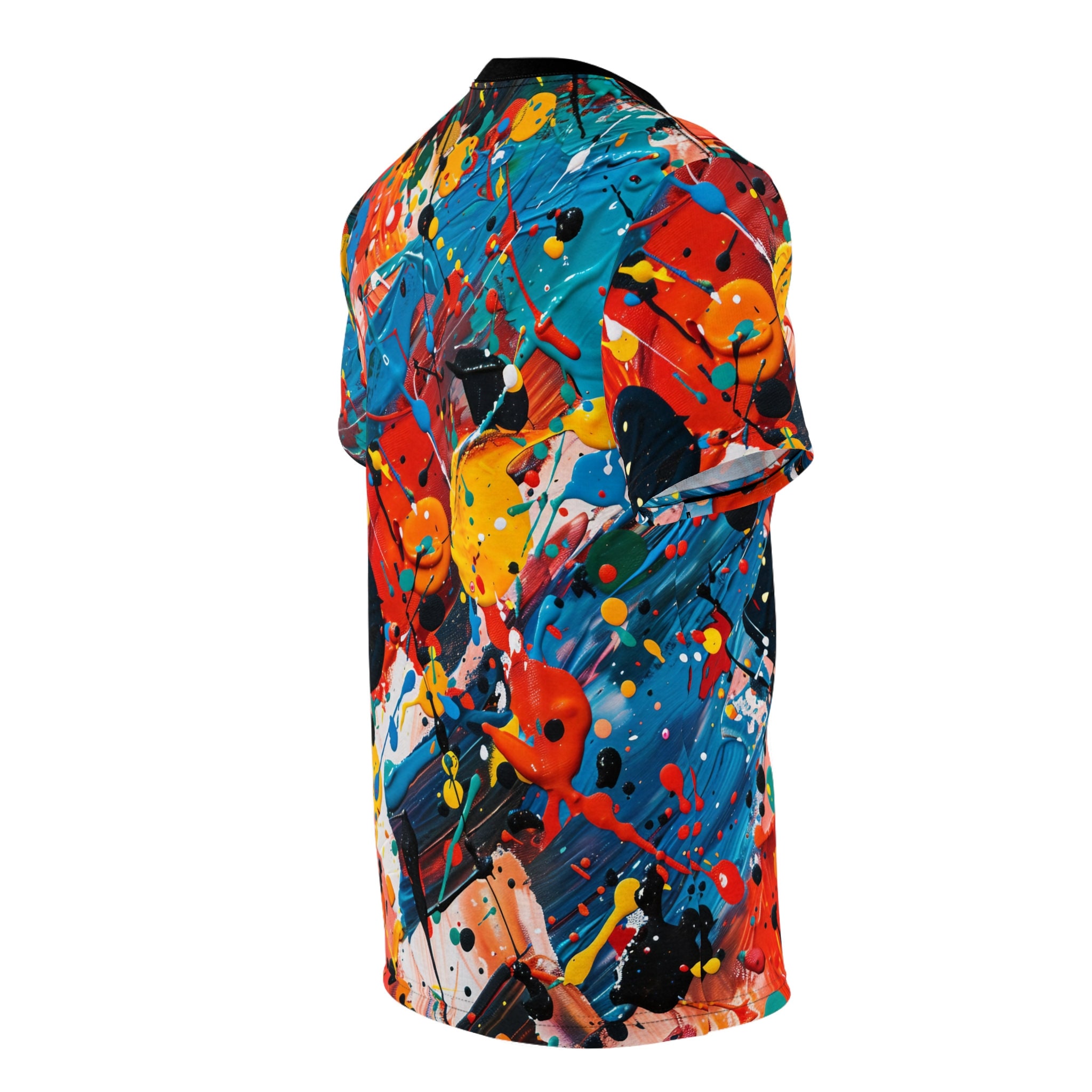 Paint Splatter Pattern on AOP Shirt - Artsy Paint Shirt - Funky All ...