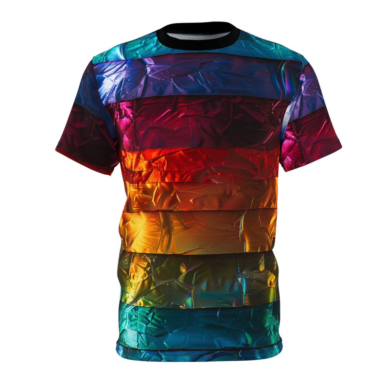 Heat Treat Happy Pride Metal Armor Rainbow Pattern on AOP Shirt All ...