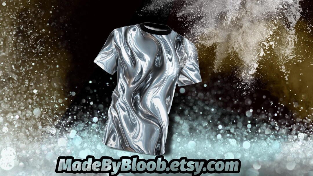 Liquid Metal Pattern AOP Unisex Cut & Sew Tee, T-shirt, Shirt, Apparel ...