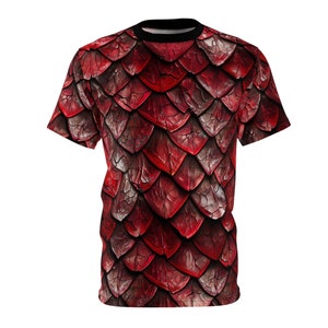 Battle Series: Red Dragon Scales AOP Tee Shirt - All Over Print T-shirt ...