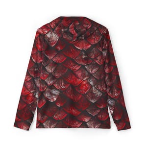 Battle Series: Red Dragon Scale Hoodie - AOP Scale Armor Print on Comfy ...