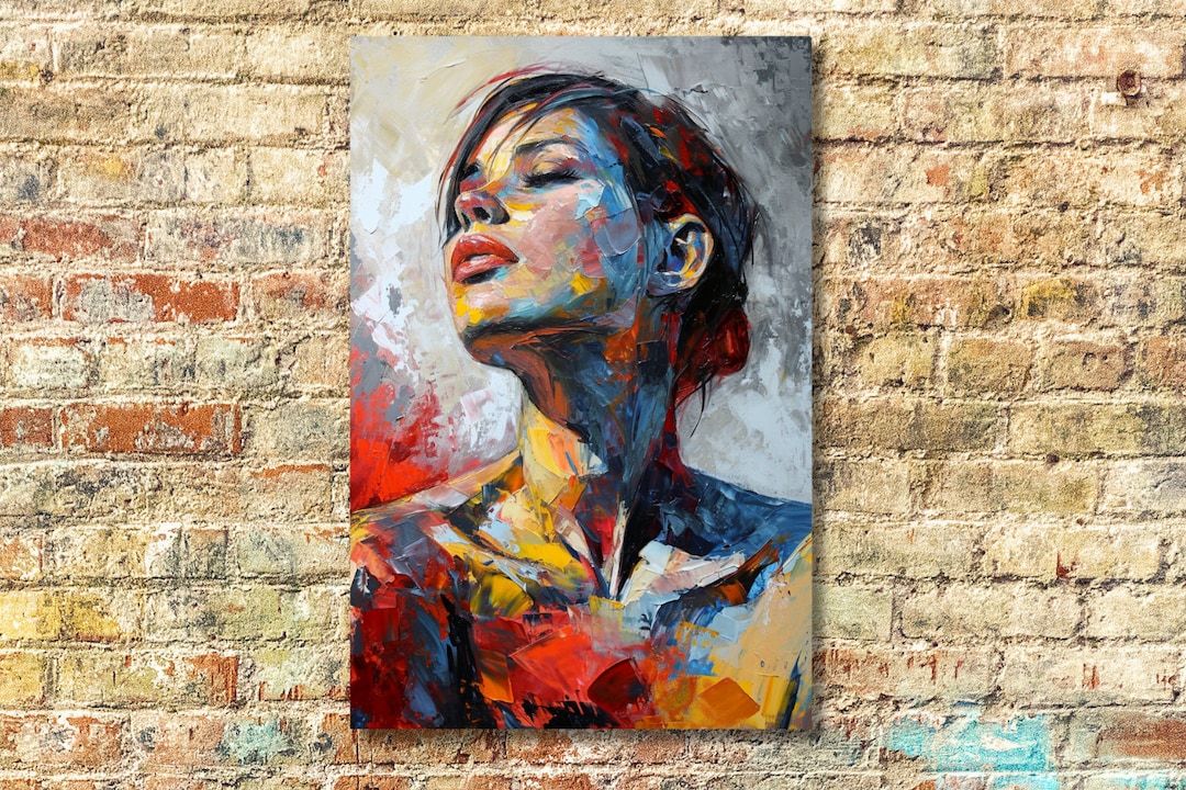 Awash - Abstract Painting of a Woman - Portrait of a Woman - Impasto ...