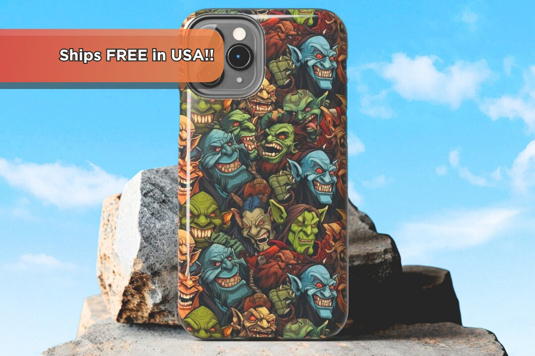 Baddies Orcs, Goblins, Vampires, Ogres Phone Case With Print of Smashed ...