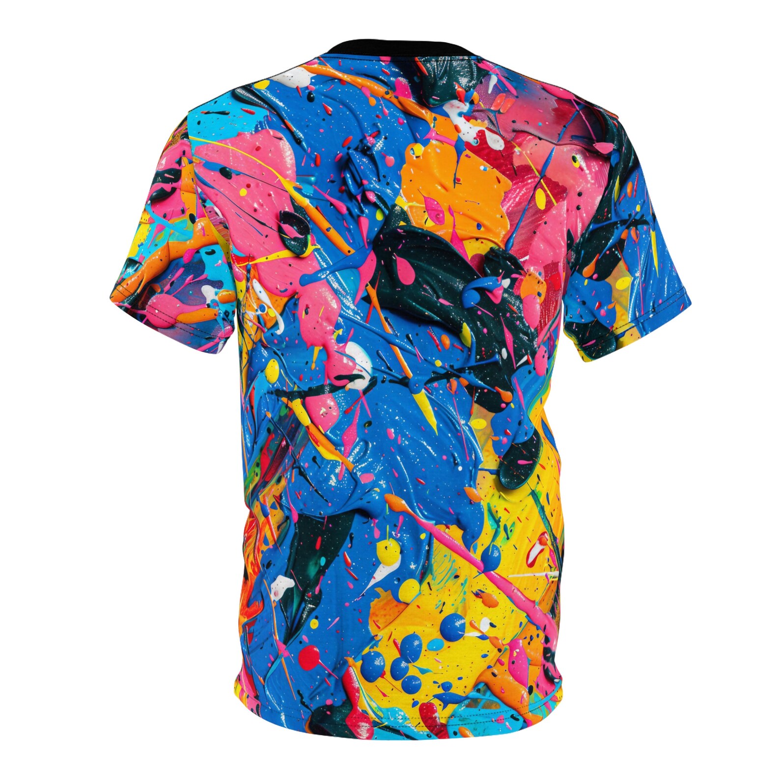 Abstract Paint Splatter T-shirt - Colorful Graphic Tee - Etsy