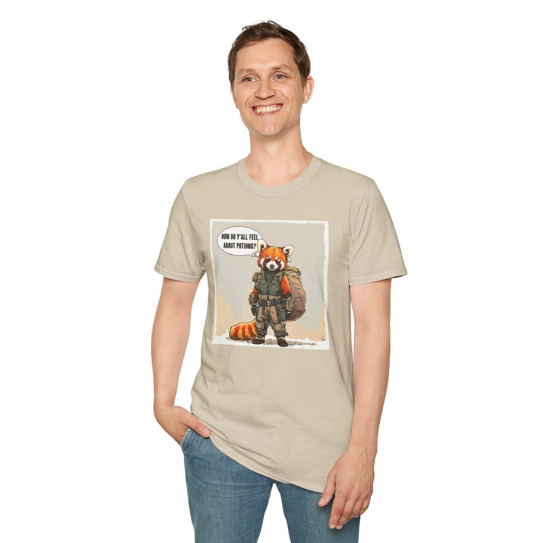 Harlow - Cute Post Apocalyptic Cartoon Red Panda - "how Do Y'all Feel ...