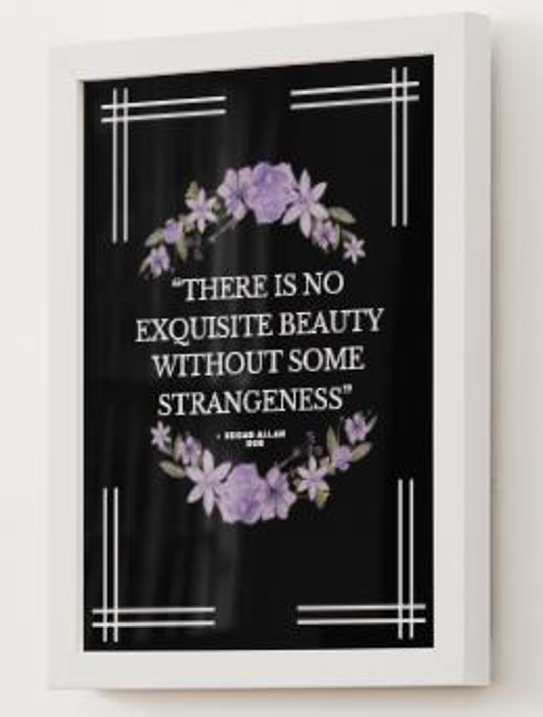 Edgar Allan Poe Quote- No Beauty Without Strangeness- Inspirational ...