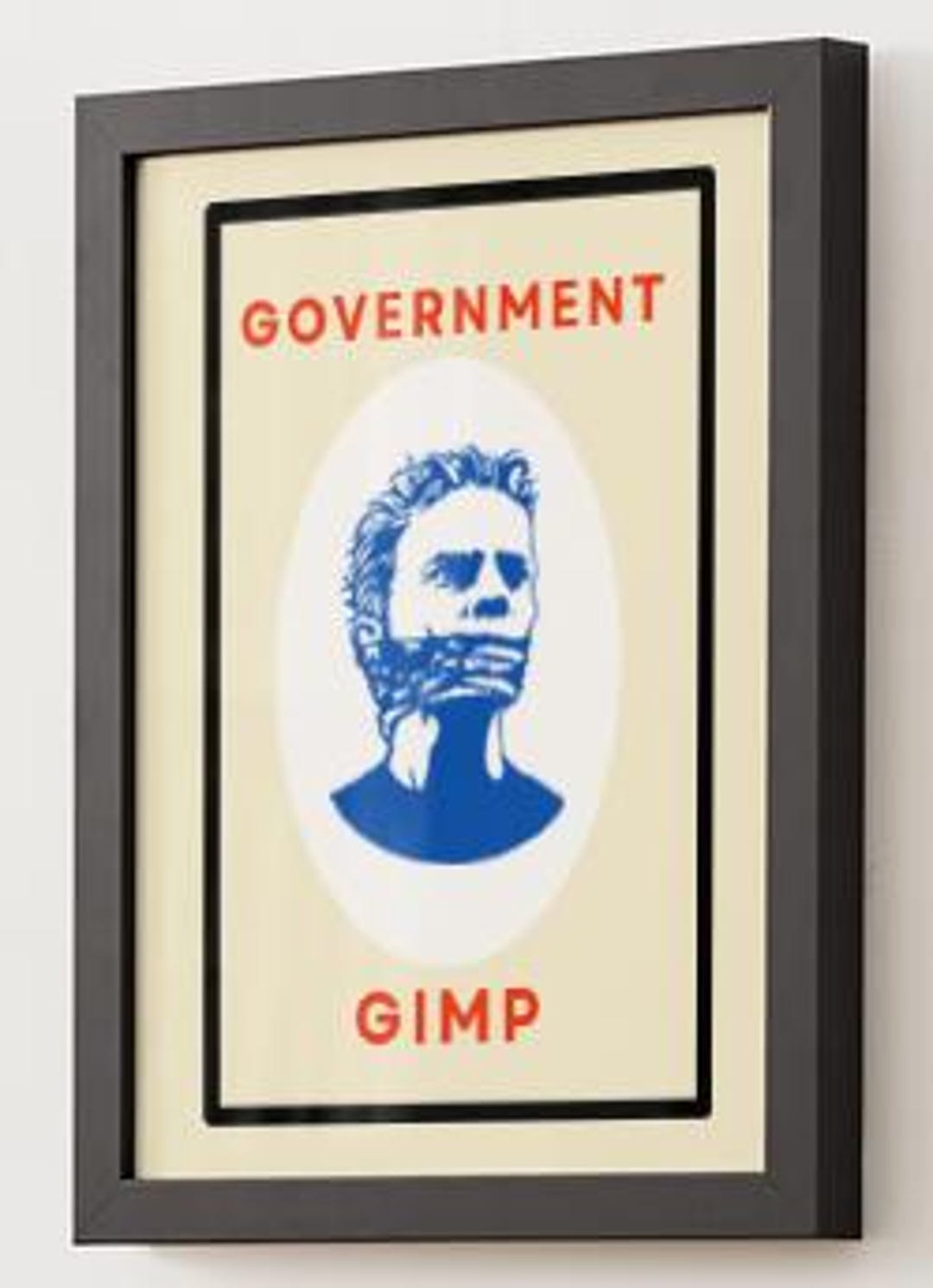 Tan and Blue Poster- Government Gimp- Funny Political Digital Print - Etsy