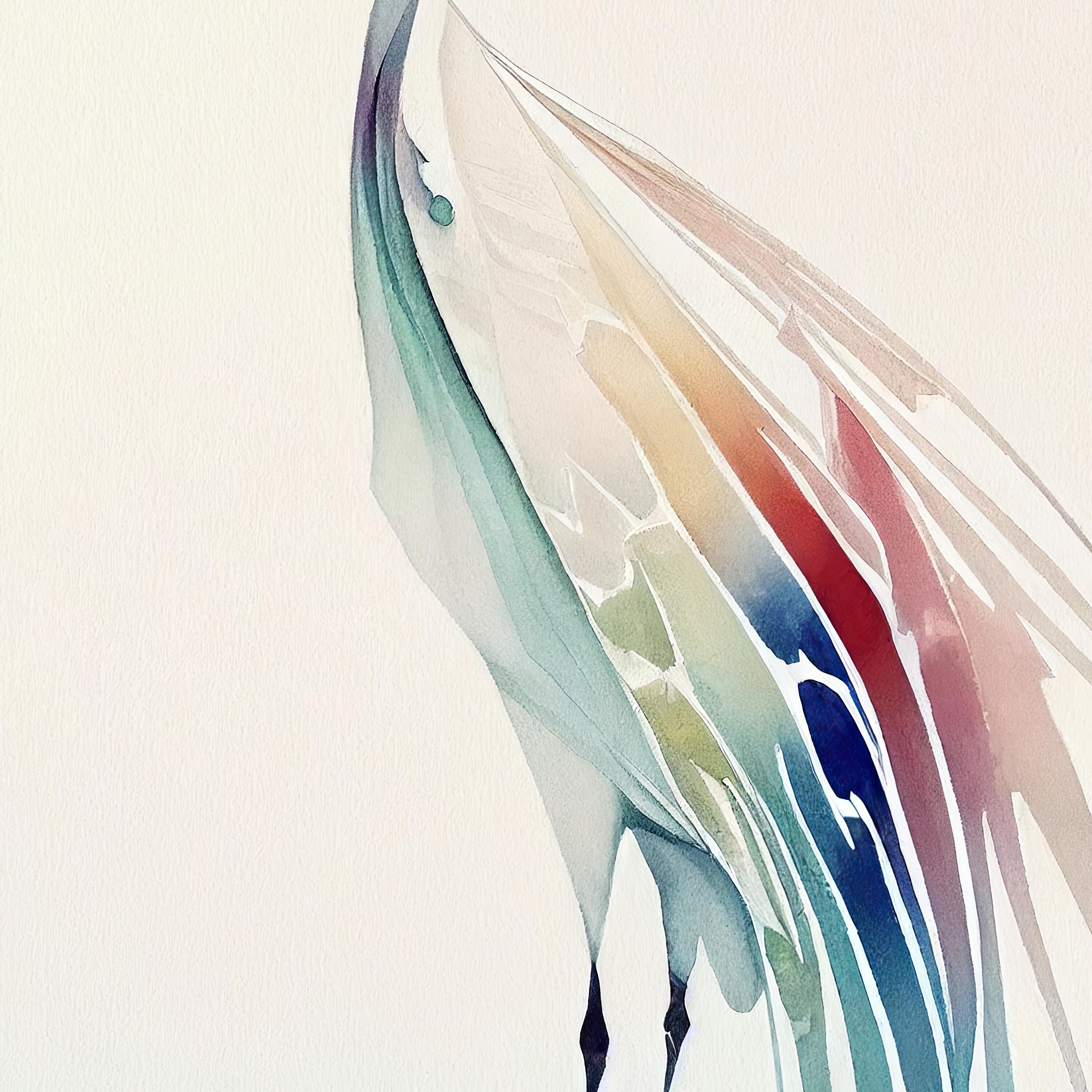 Abstract Crane Bird Art, Minimalist Watercolor, Crane Print ...