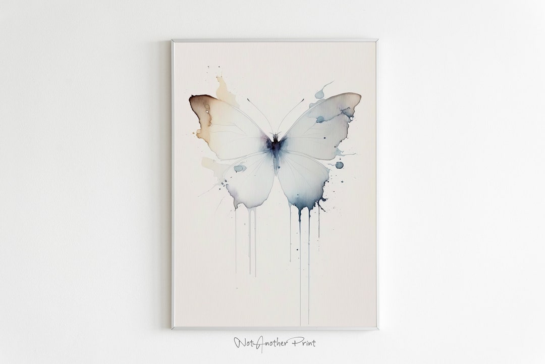 Butterfly Art, Minimalist Watercolor, Abstract Butterfly Print ...