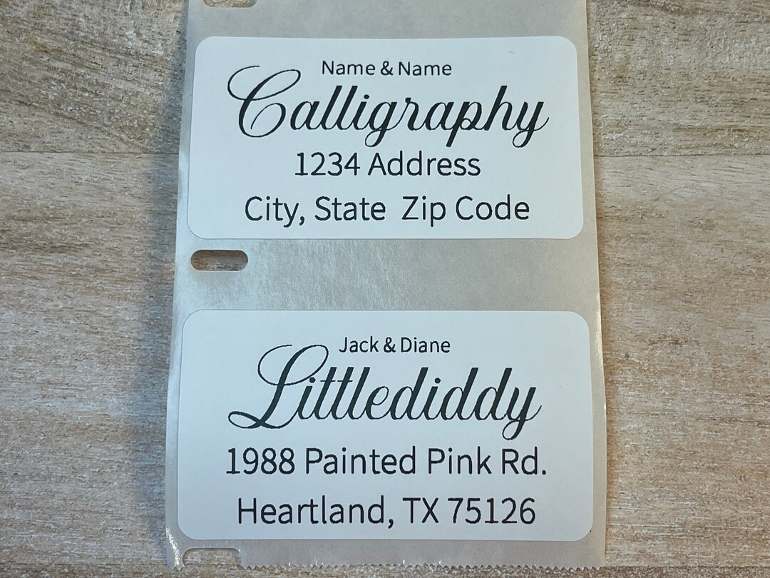 Calligraphy Return Address Labels Custom Return Address Labels Address ...