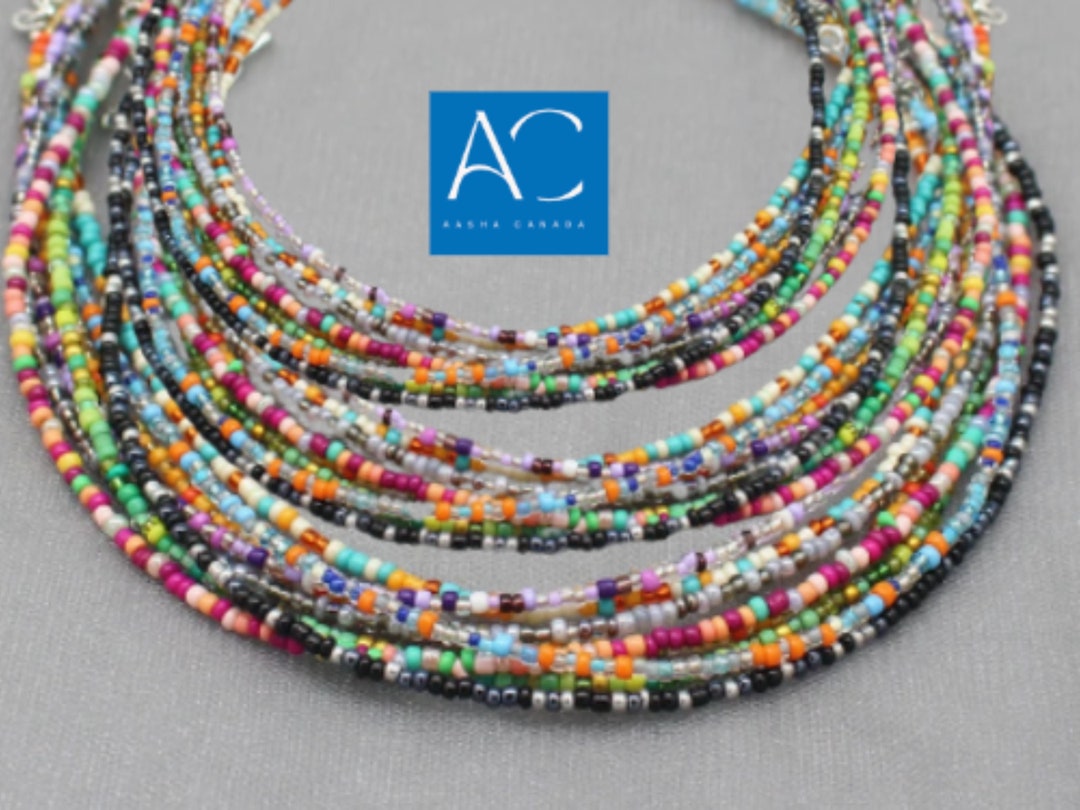 Bohemian Small Bead Necklace Minimalist Beads Multicolor - Etsy