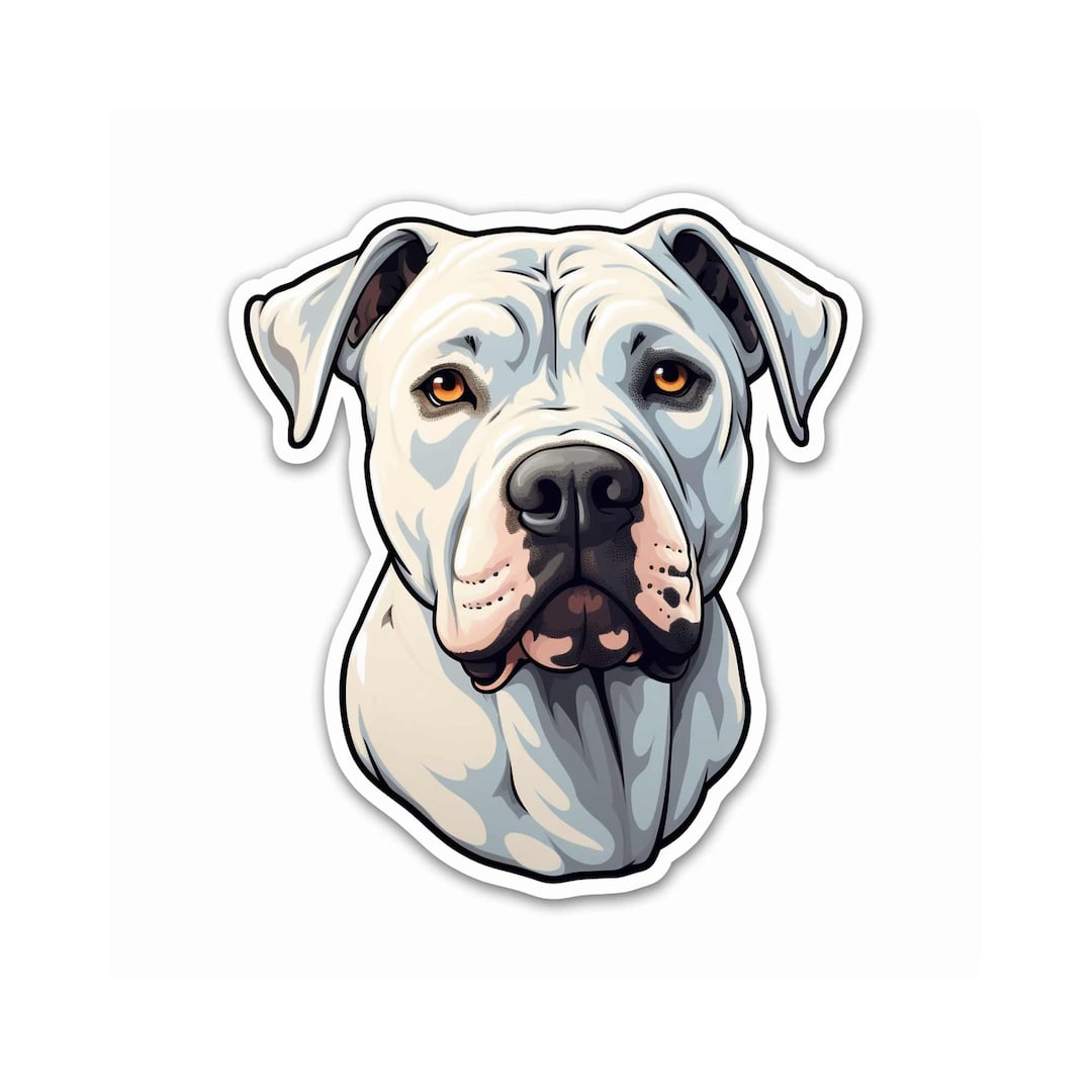 Vinyl Car Sticker of Your Favorite Dog: the Dogo Argentino - Etsy