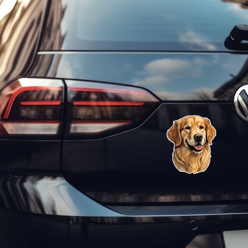Vinyl Car Sticker of Your Favorite Dog: the Golden Retriever No.3 - Etsy