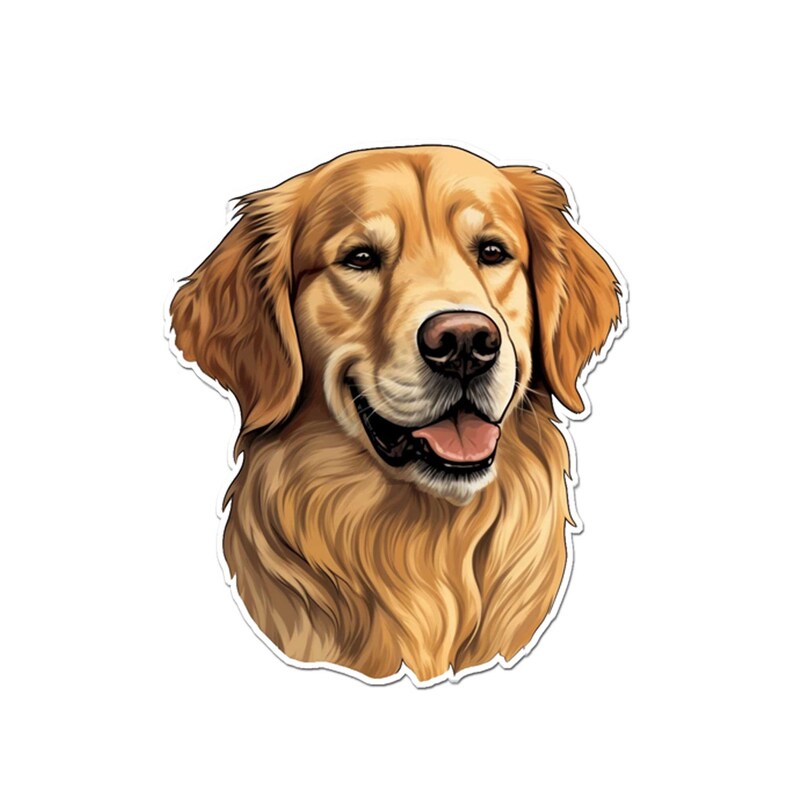 Vinyl Car Sticker of Your Favorite Dog: the Golden Retriever - Etsy