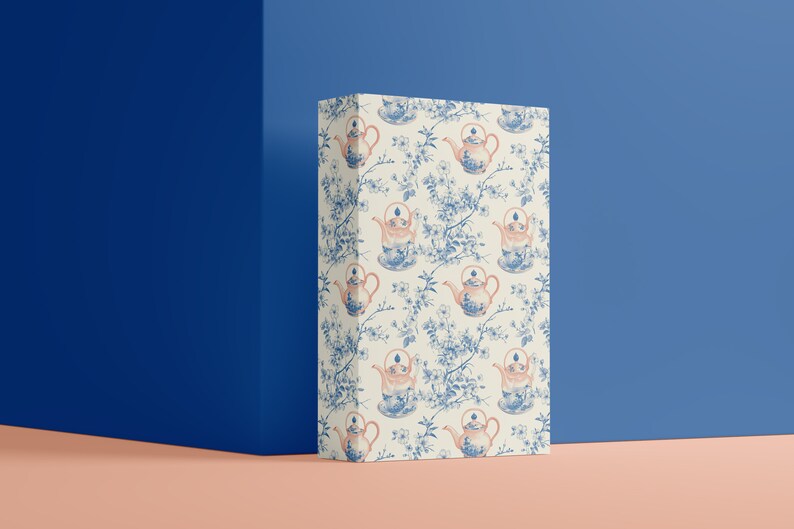Vintage-inspired Teapots Toile Digital Pattern, Elevate Your Creative ...