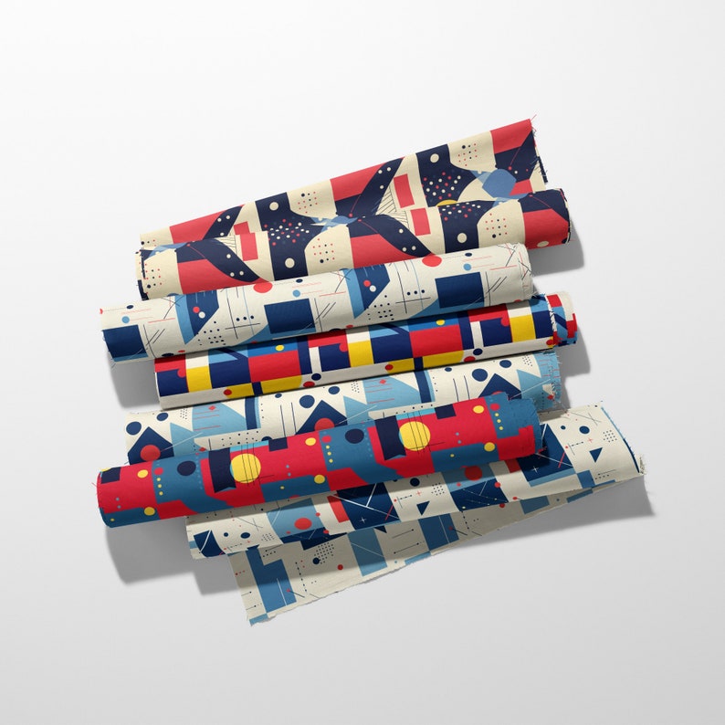 Post-modern Geometric Patterns, 12x12 Digital Papers (PNG) - Etsy