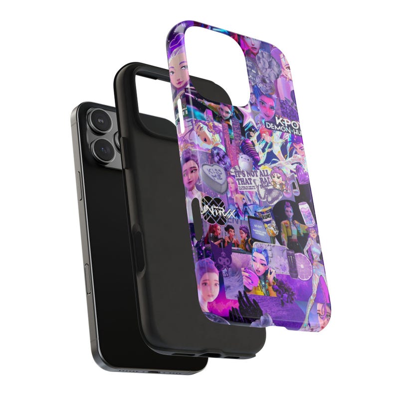 Purple Huntrix 2025 Kpop Demon Hunters Phone Case, Huntrix Fan Merch ...