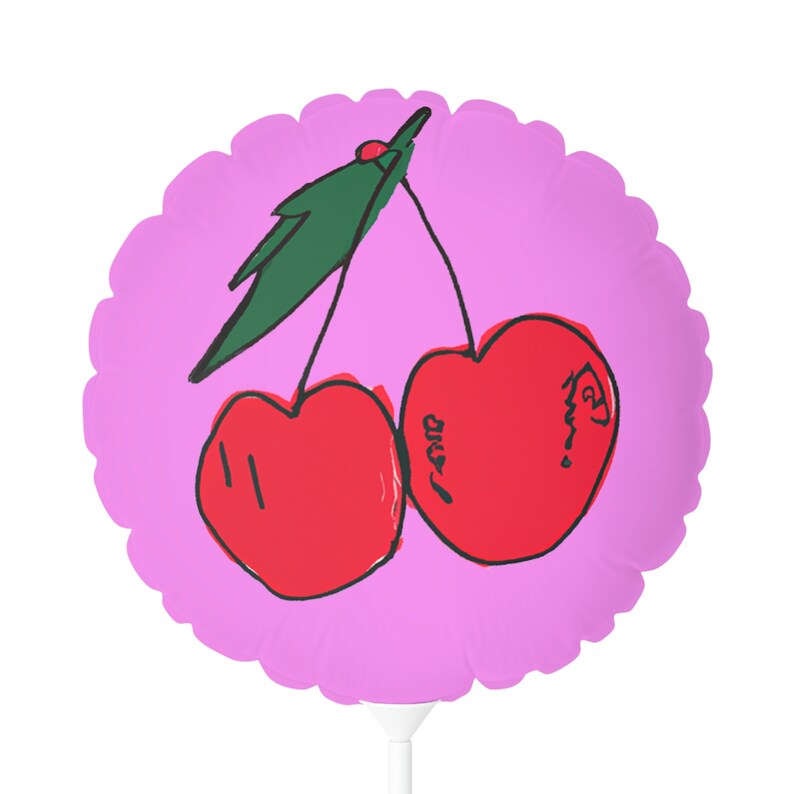 Cute Cherry Balloons, Bright Retro Fruit Colorful Birthday Party ...