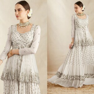 White Sharara Suit Designer Sharara Set Bridal Suit for Women Punjabi ...