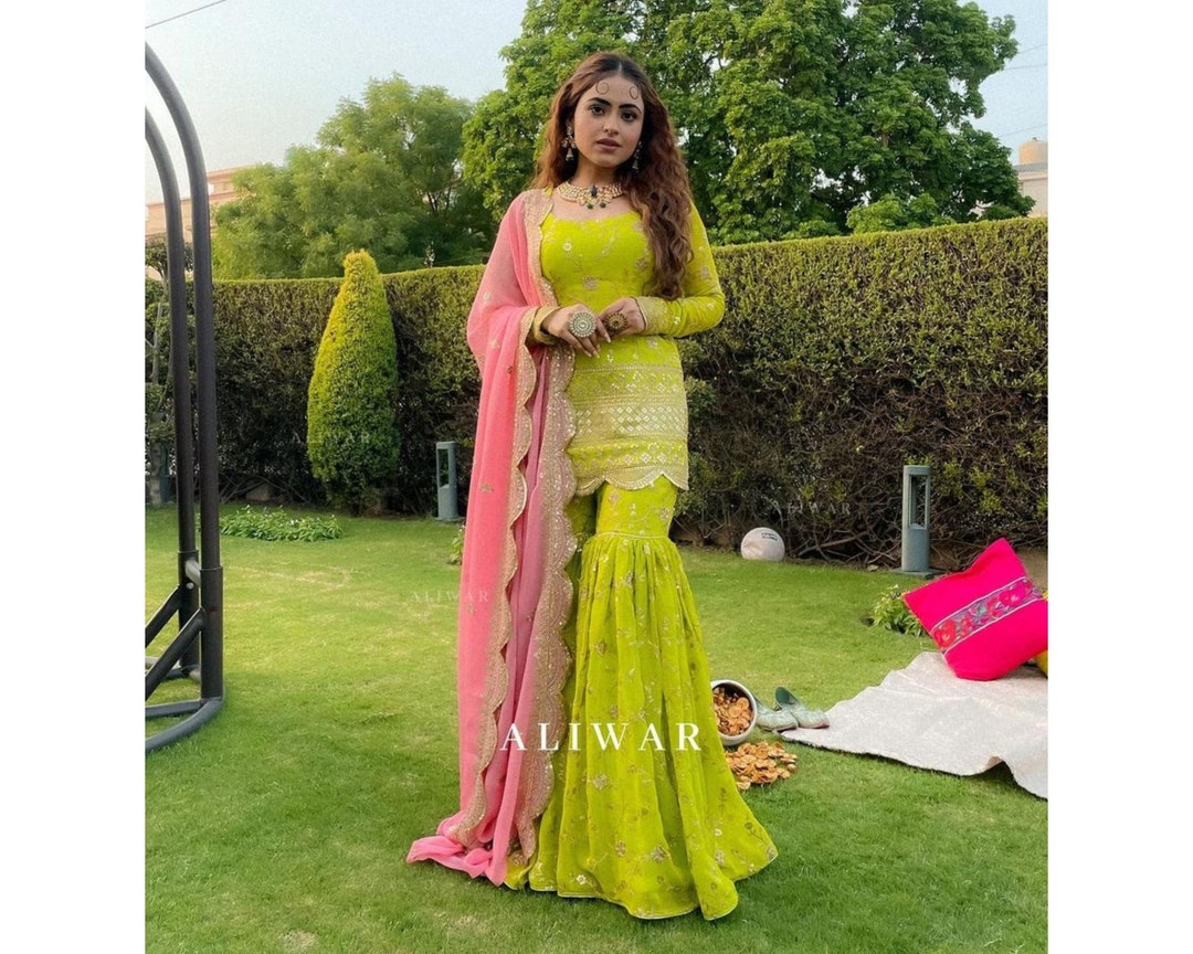 Designer Sharara Suits for Women, Punjabi Suit Salwar Kameez Sarara ...