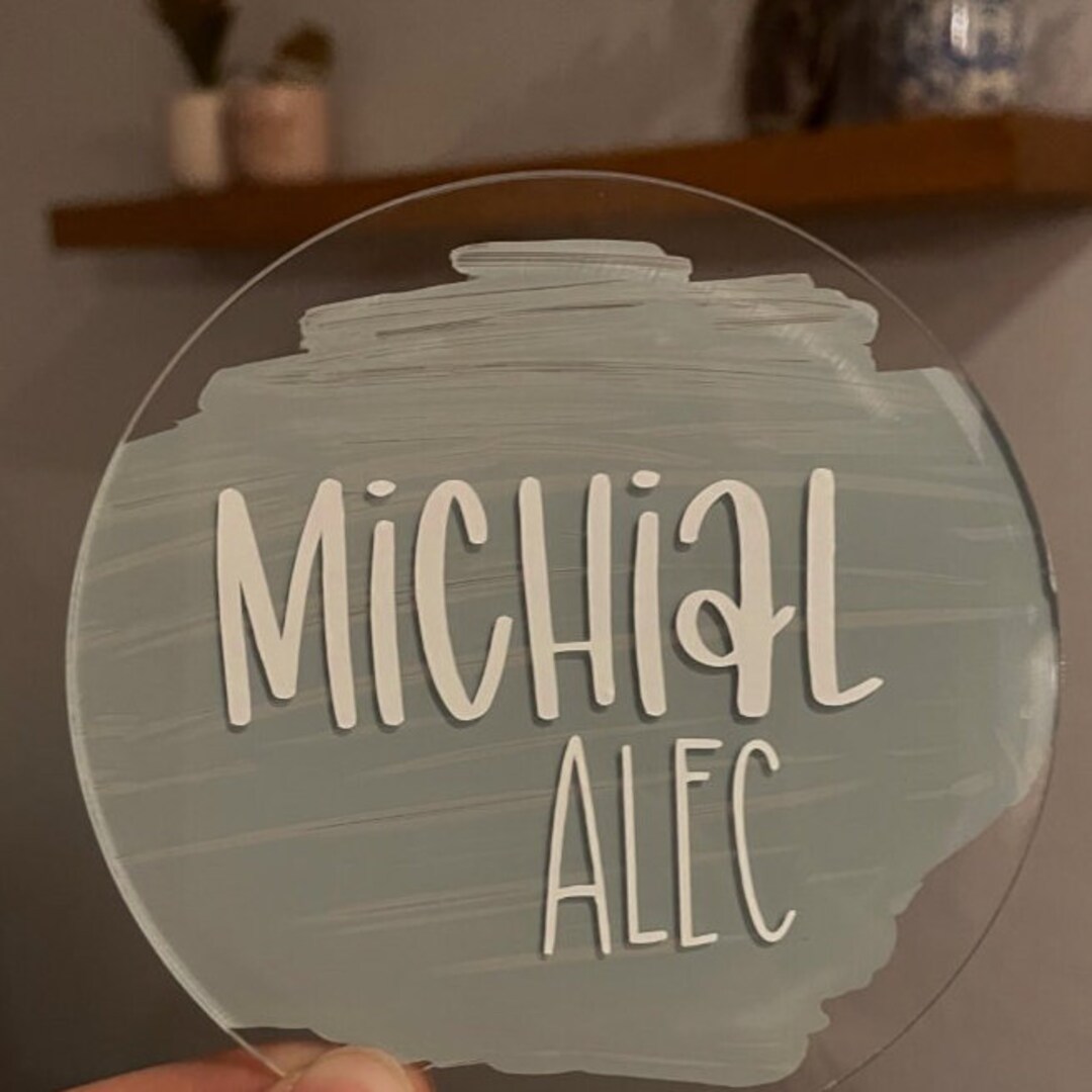 Acrylic Baby Name Plate - Etsy