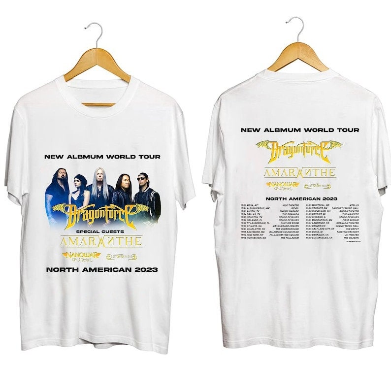 DragonForce 2023 North American Tour Shirt, DragonForce Fan Shirt sold ...