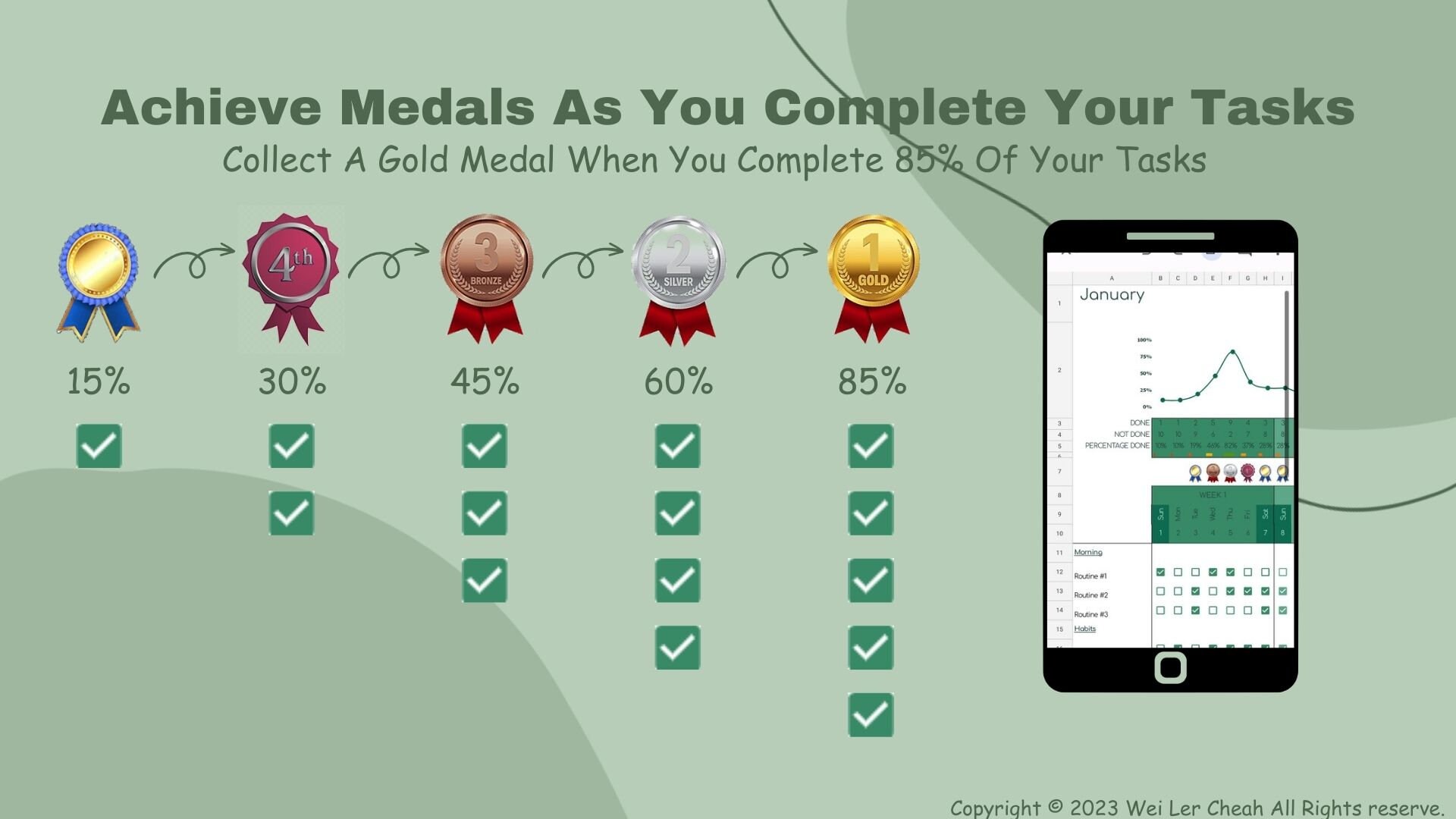 Medal Reward System Habit Tracker: Daily Weekly Monthly - Etsy