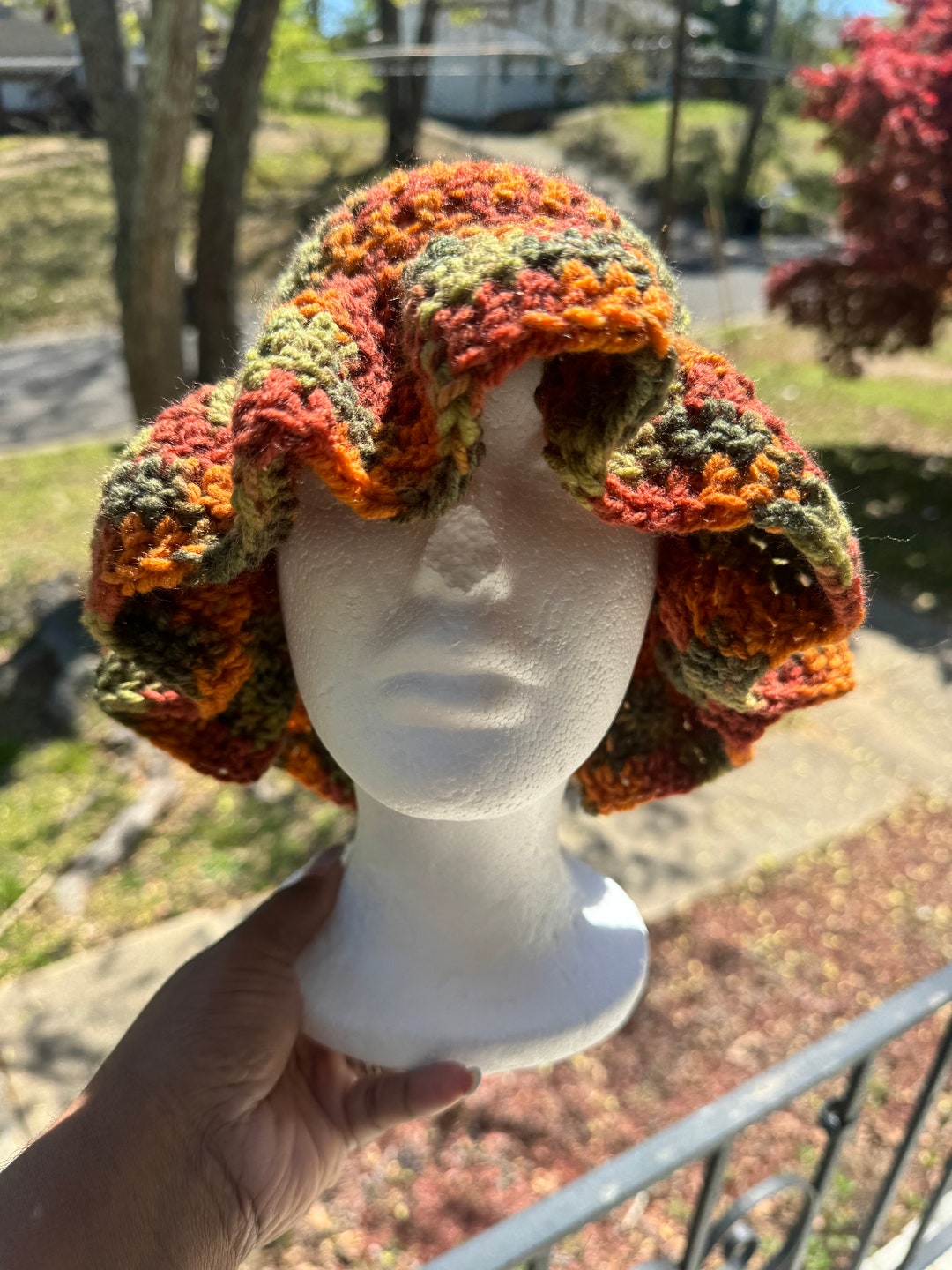 Crochet Printed Wavy Hat (choose Your Color) - Etsy