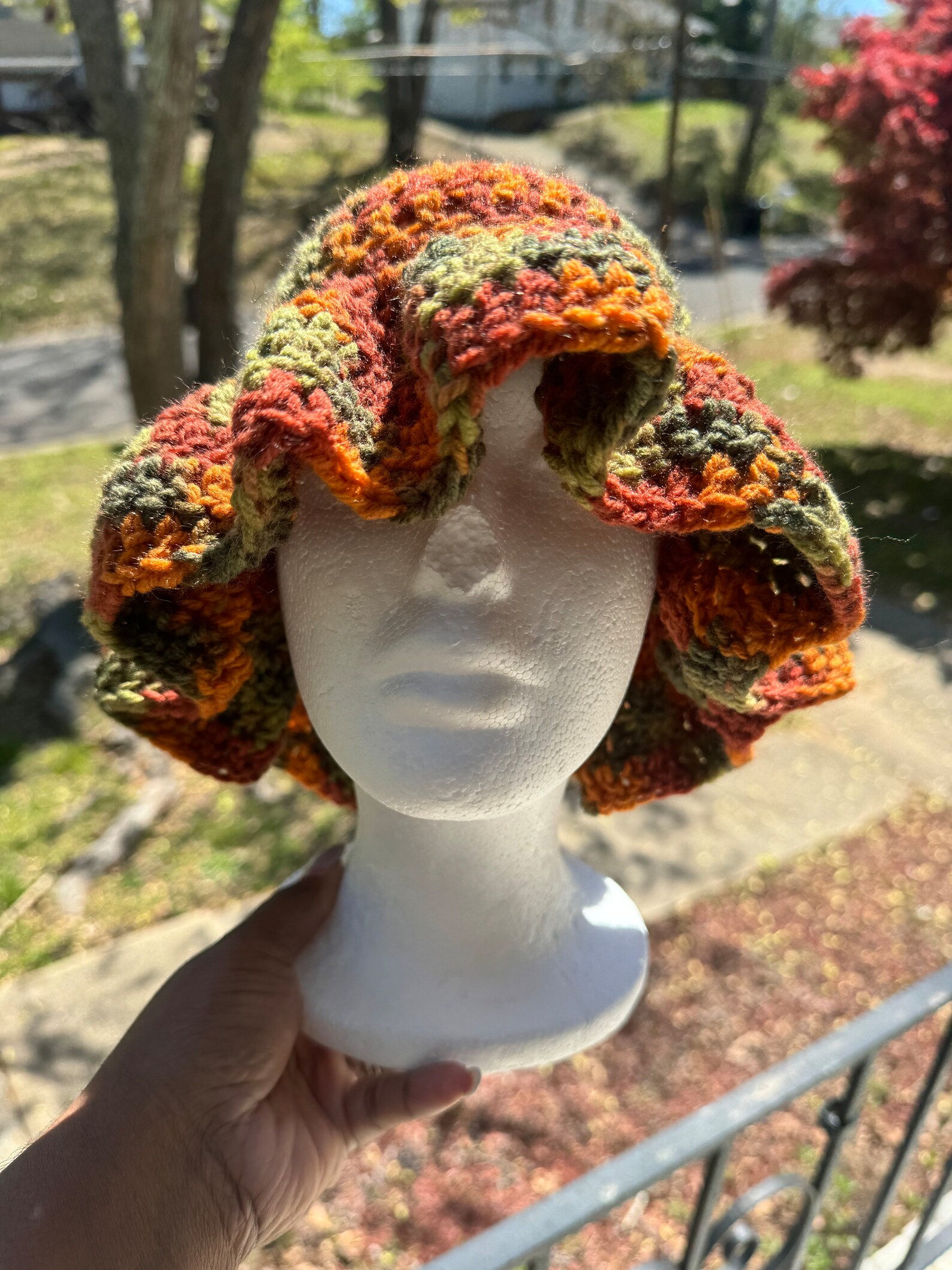 Crochet Printed Wavy Hat (choose Your Color) - Etsy