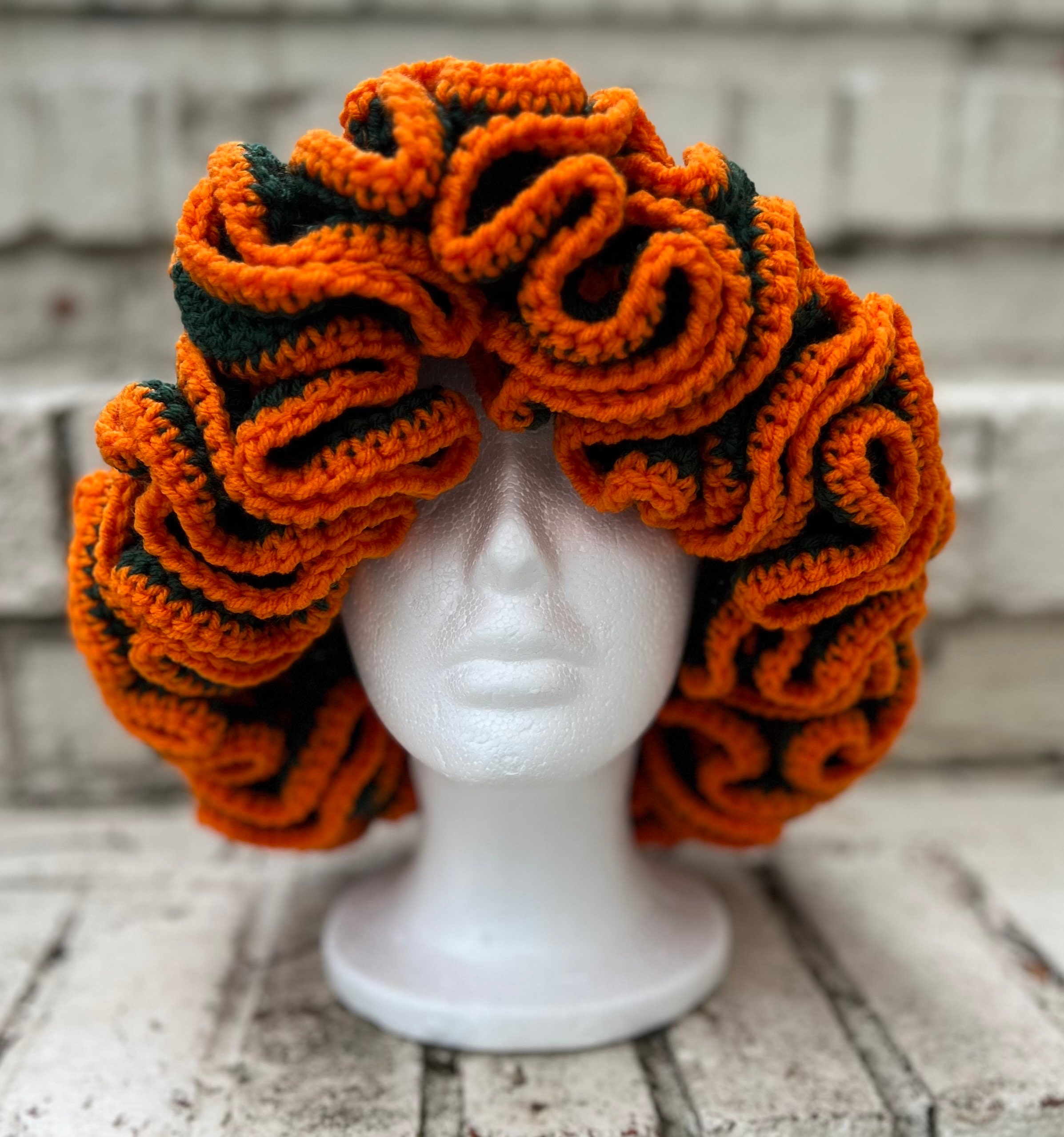 Striped Ruffle Hat (dramatic) - Etsy