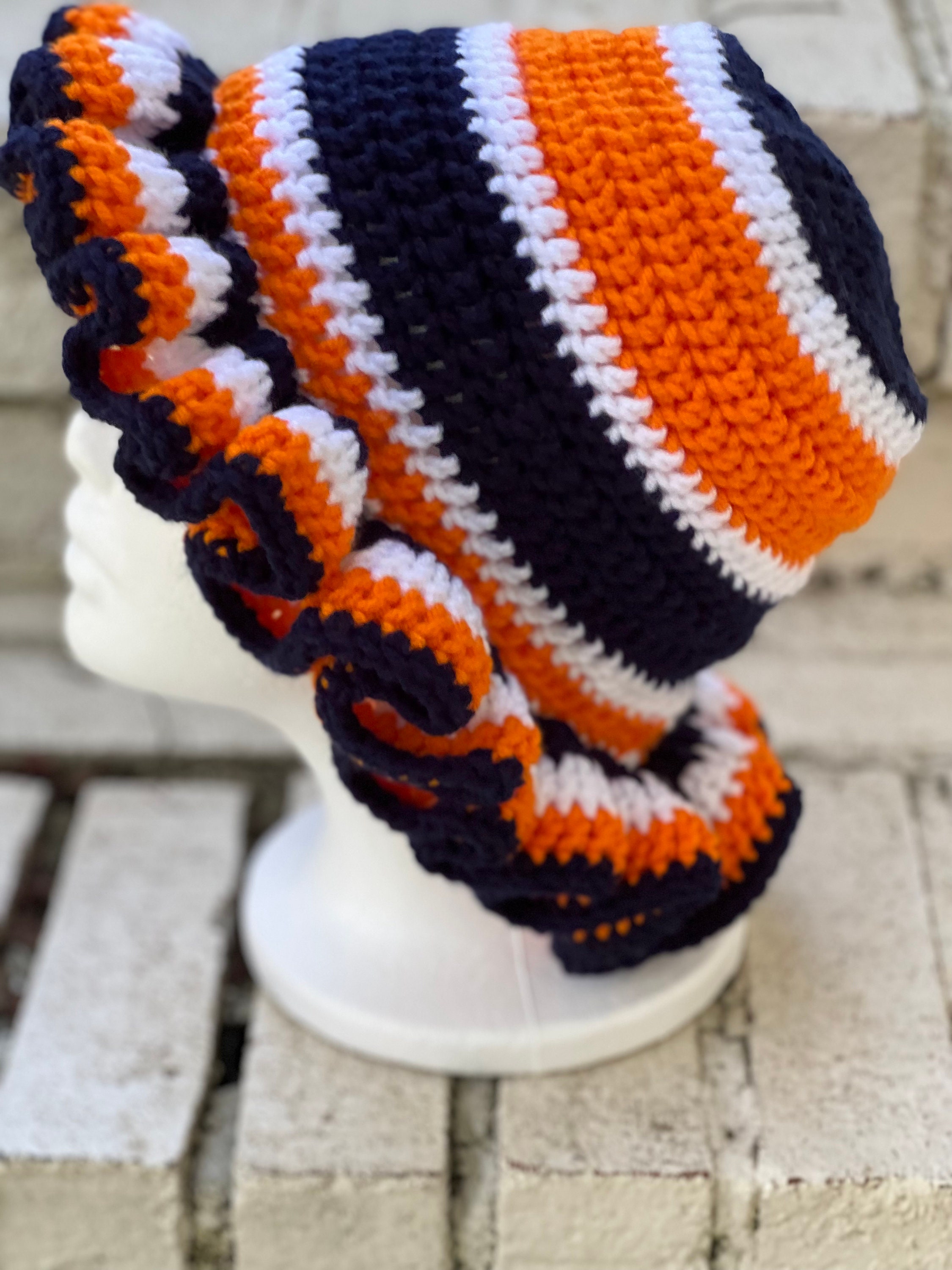 Striped Ruffle Hat standard Ruffles - Etsy