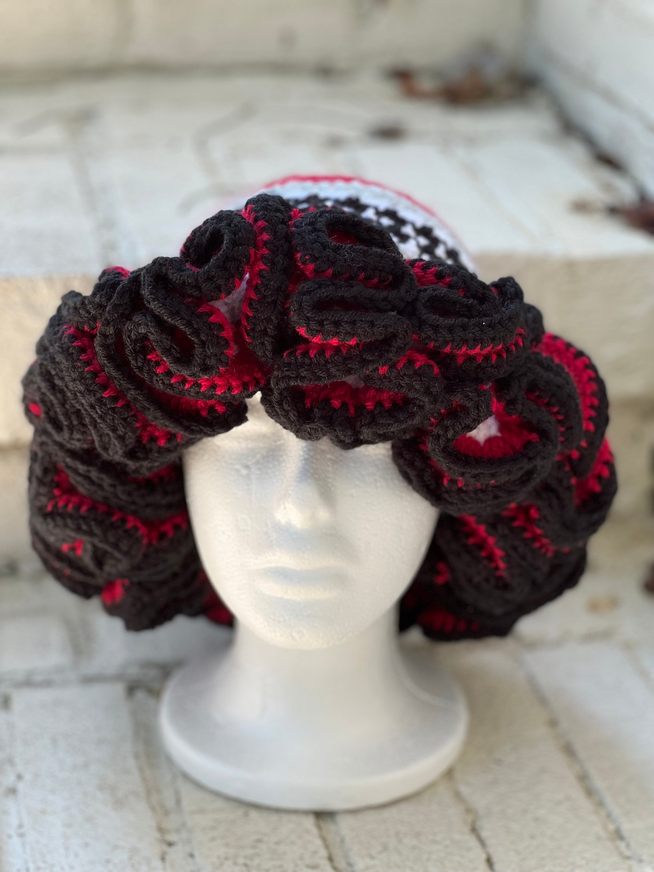 Striped Ruffle Hat (dramatic) - Etsy