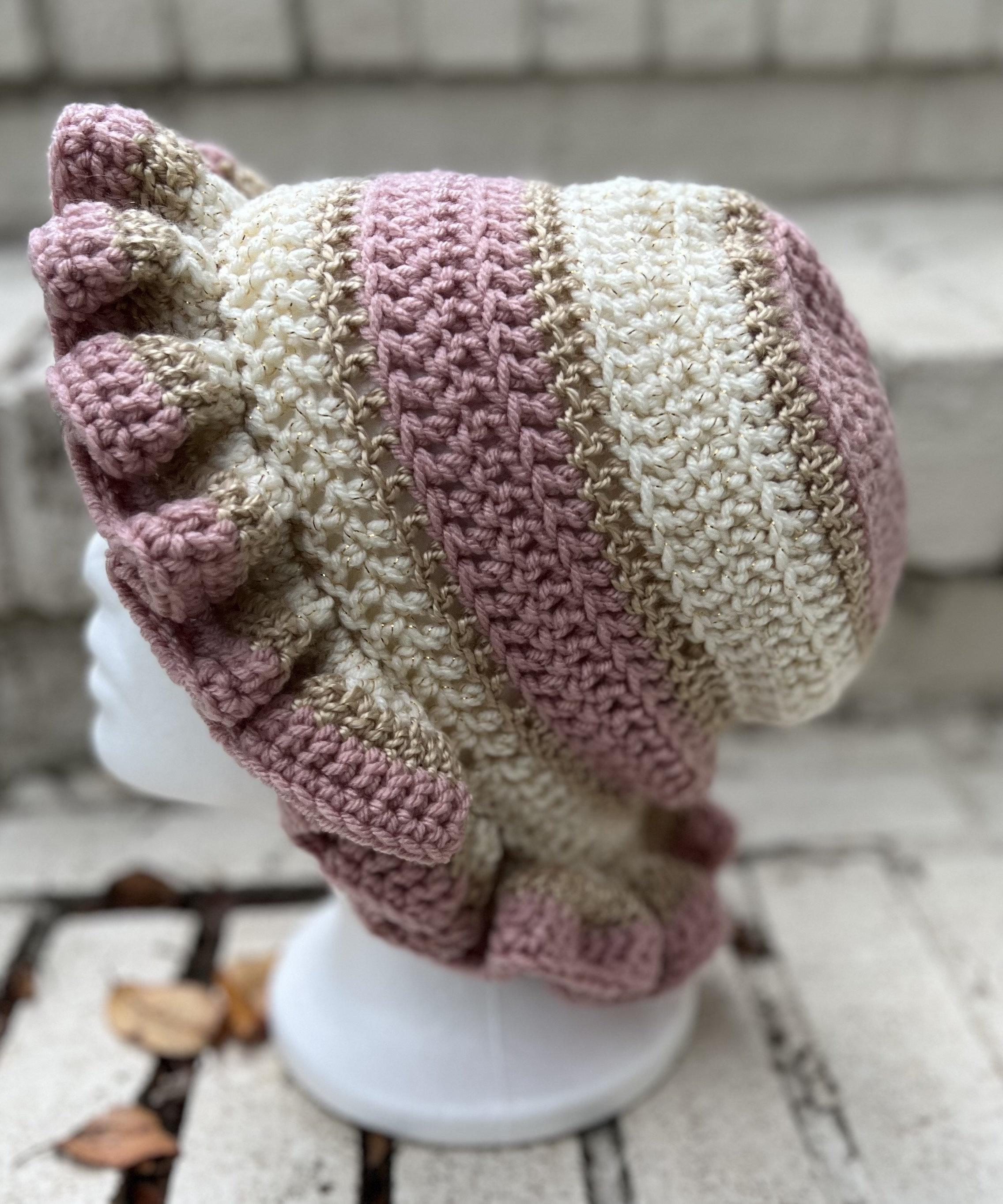 Striped Ruffle Hat standard Ruffles - Etsy