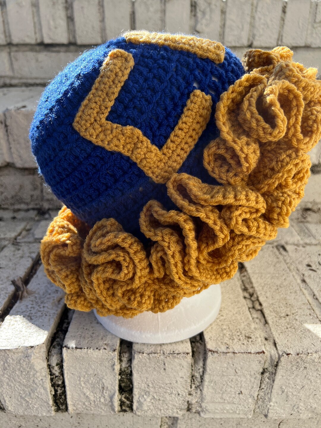 Greek Letter Dramatic Ruffle Hat - Etsy