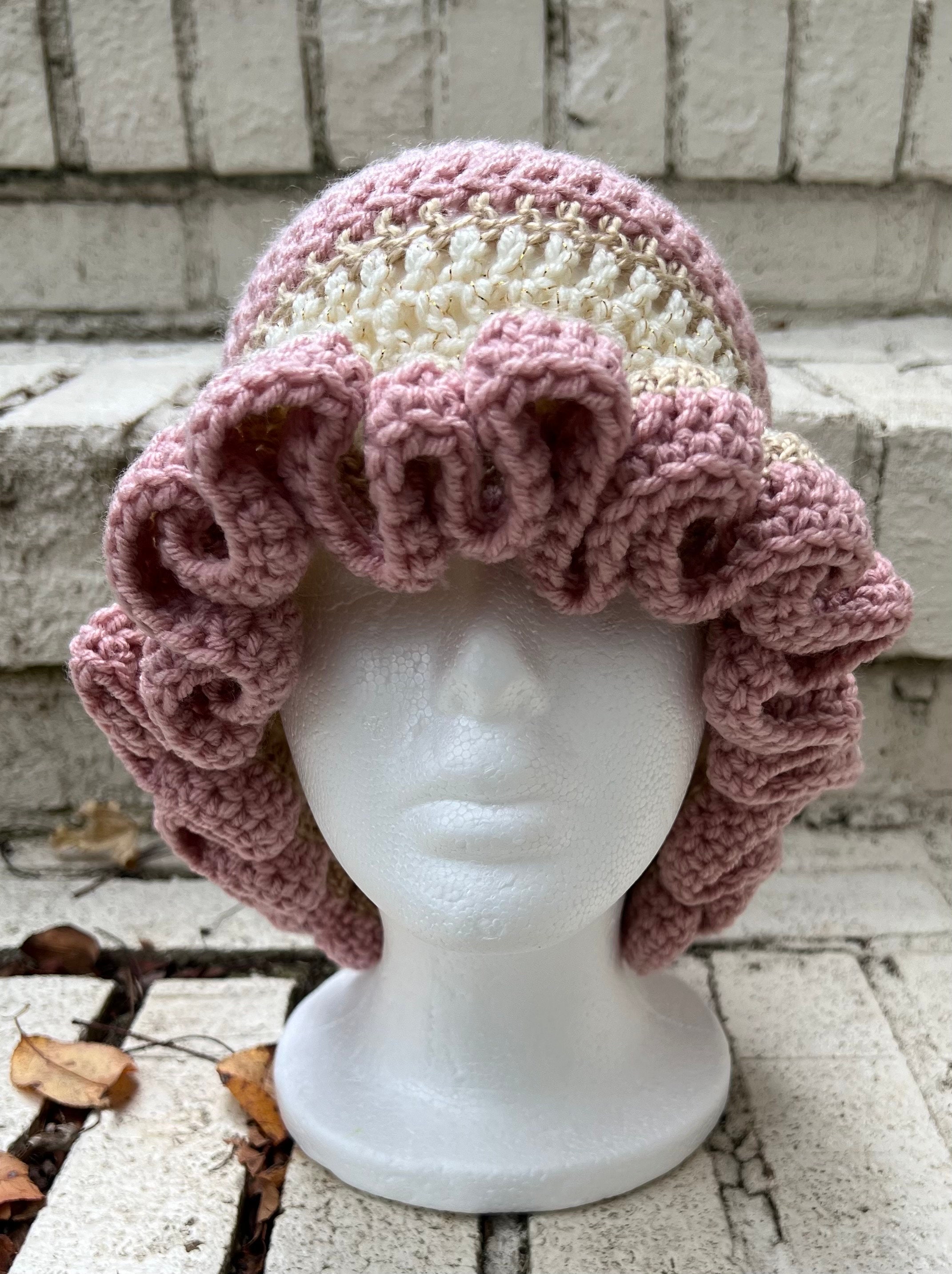 Striped Ruffle Hat standard Ruffles - Etsy