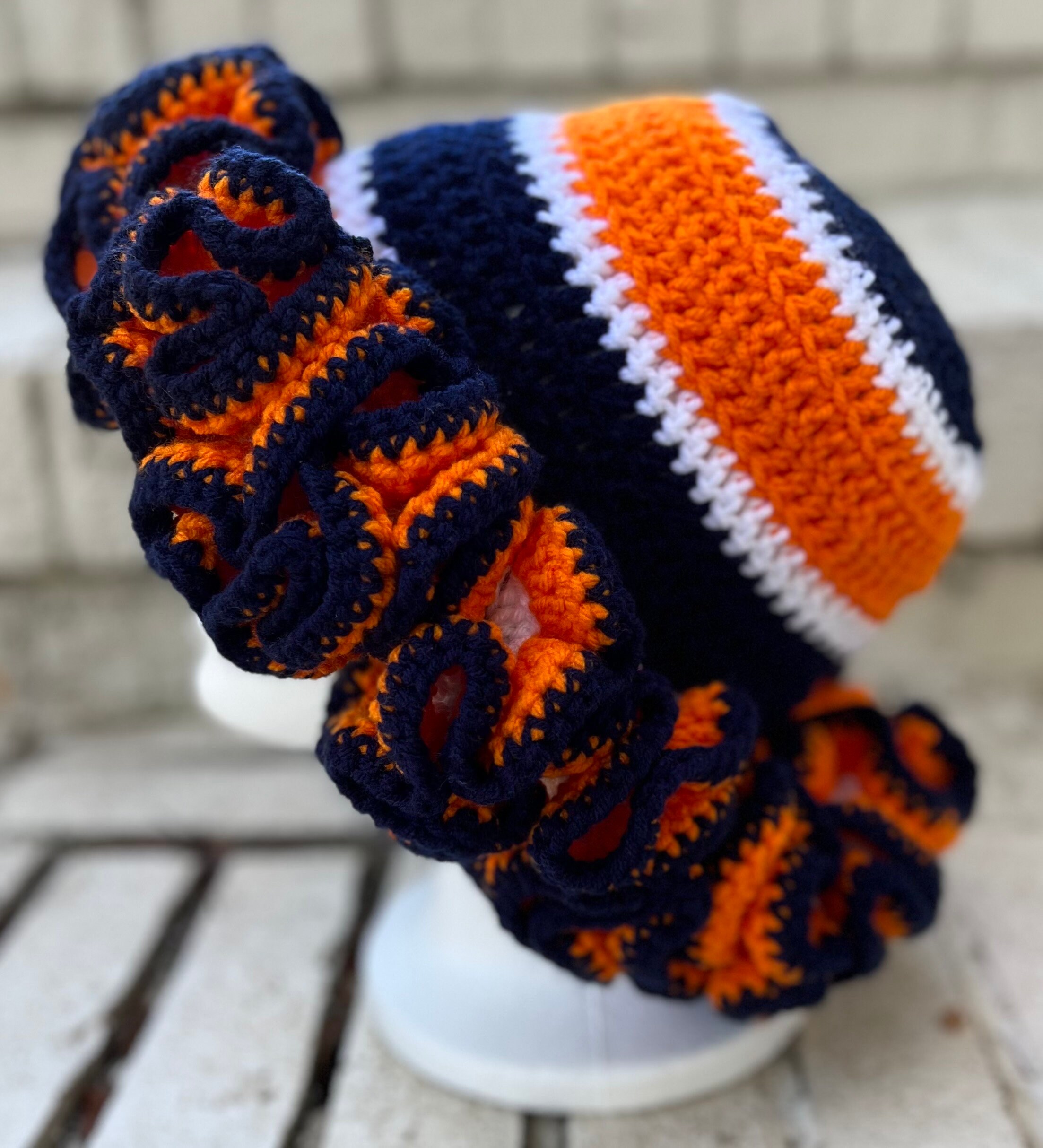 Striped Ruffle Hat (dramatic) - Etsy
