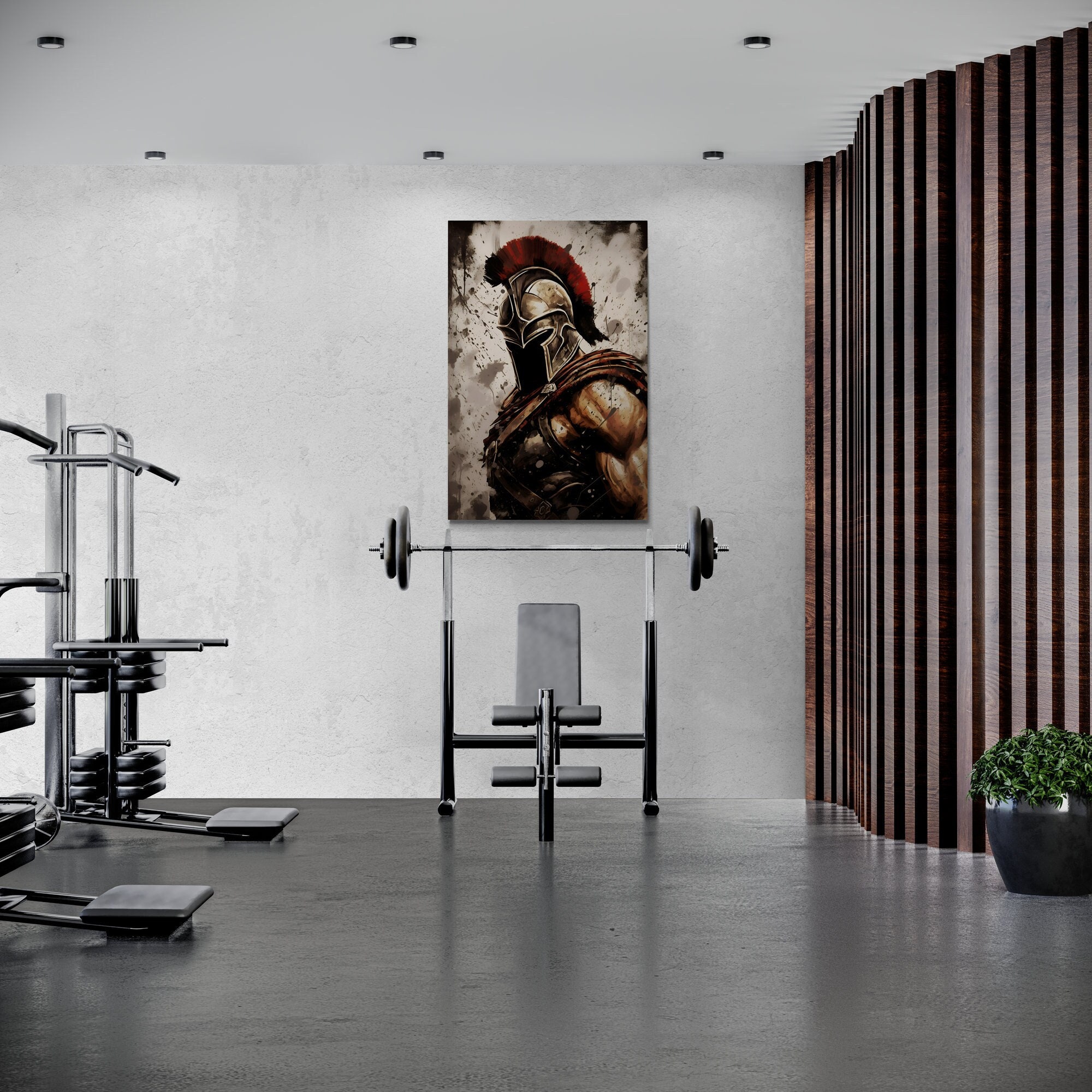 Spartan Canvas Gym Decor Gym Gifts Gym Wall Decor - Etsy