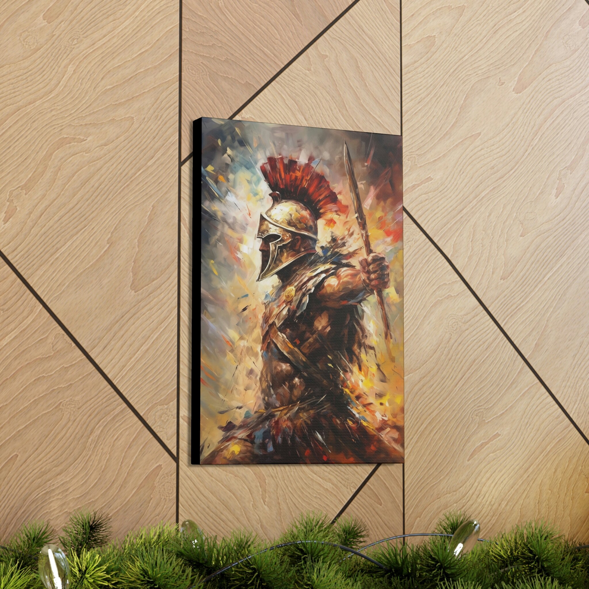 Spartan Canvas Print Oil Paint Print Gym Decor Gym Gifts - Etsy