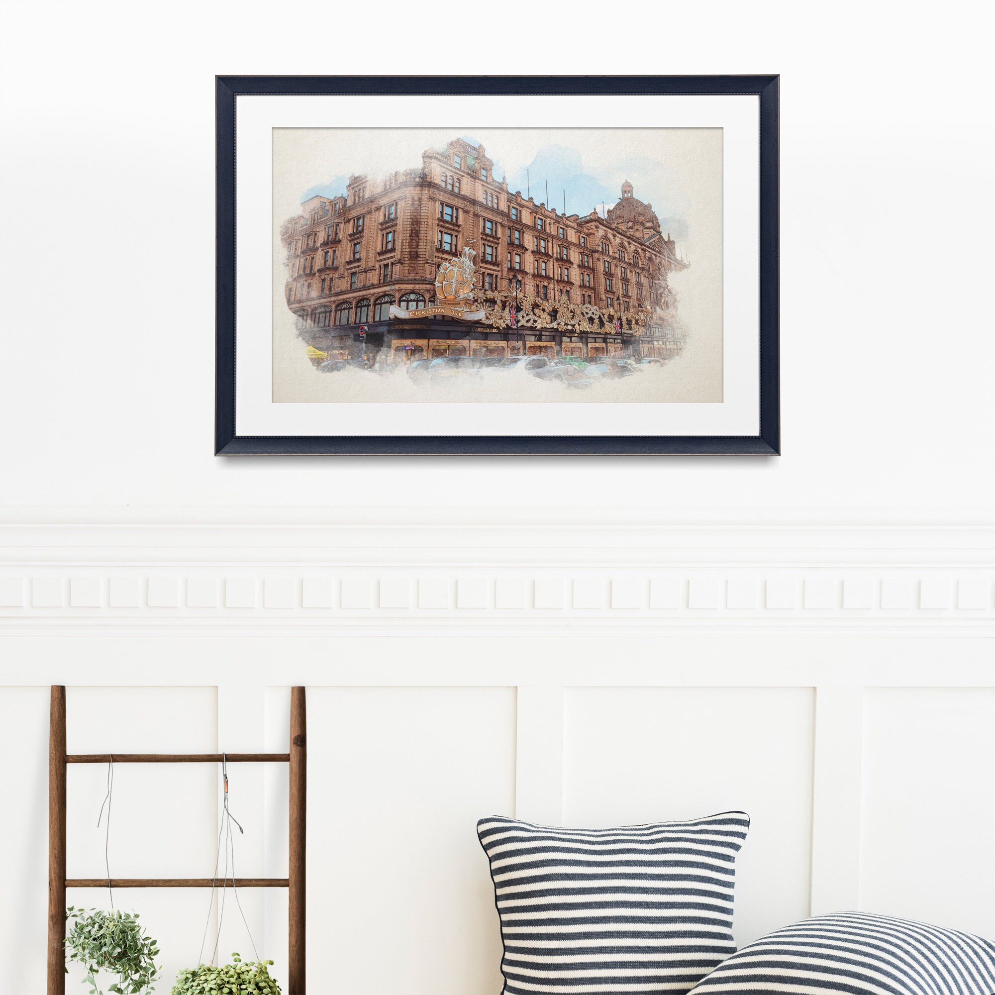Watercolor Sketch Digital Wall Art Prints, Watercolors Print, Harrods ...