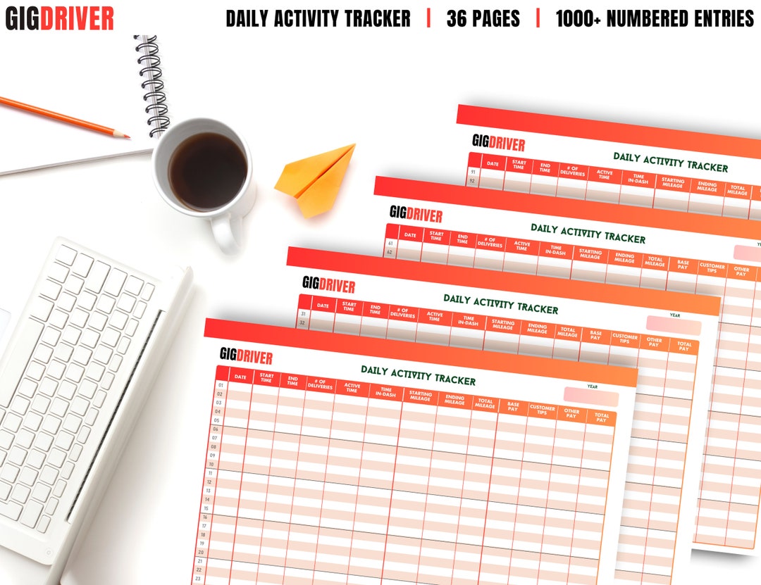 Printable Daily Activity Tracker, Digital Daily Activity Tracker ...