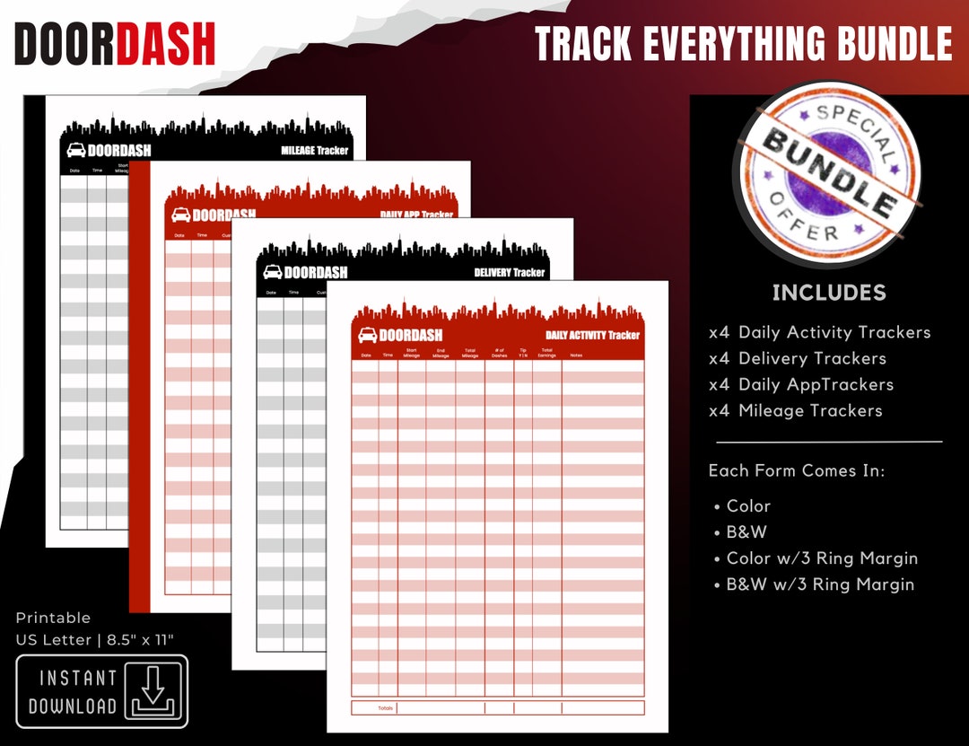 Printable Tracking Templates Bundle, Digital Tracking Templates ...