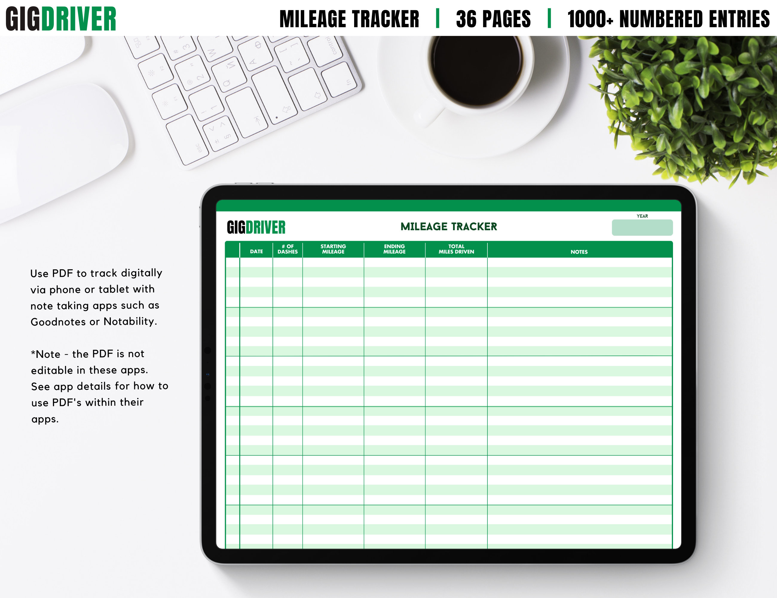 Printable Mileage Tracker, Customer Tracking Template, Mileage Tracking ...