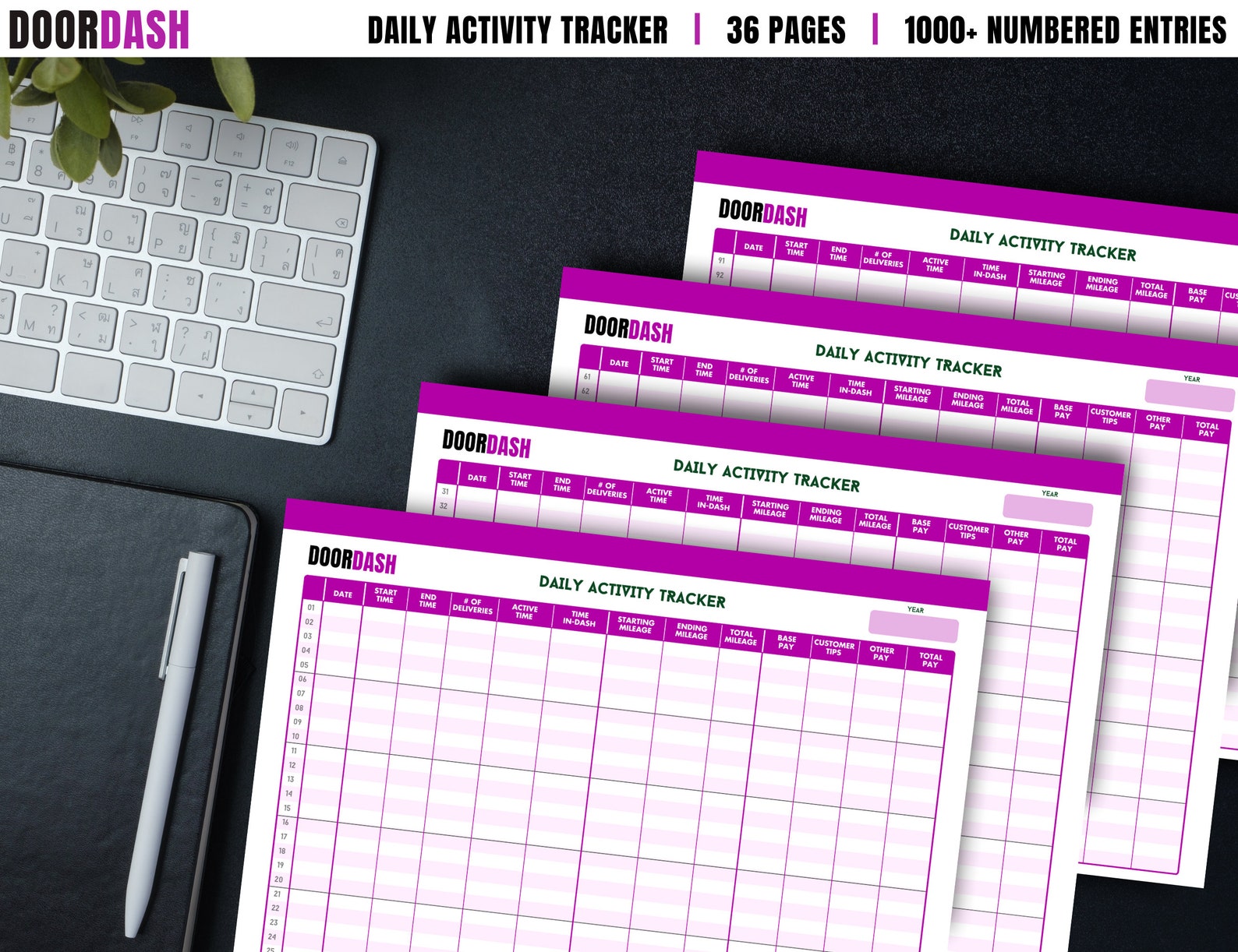 Printable Daily Activity Tracker, Digital Daily Activity Tracker ...